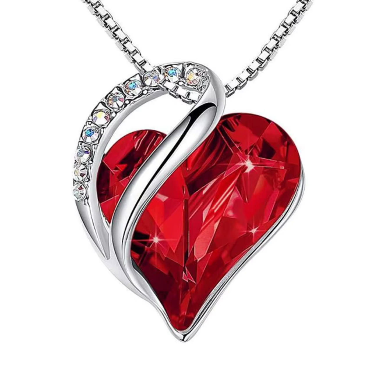 Heart-Shaped Crystal Love Necklace – Sophias Jewellery